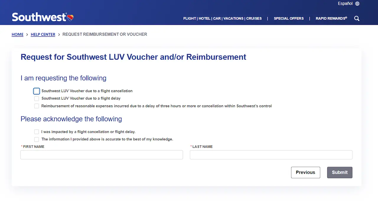 How to Get Southwest Reimbursement for Disruption Expenses